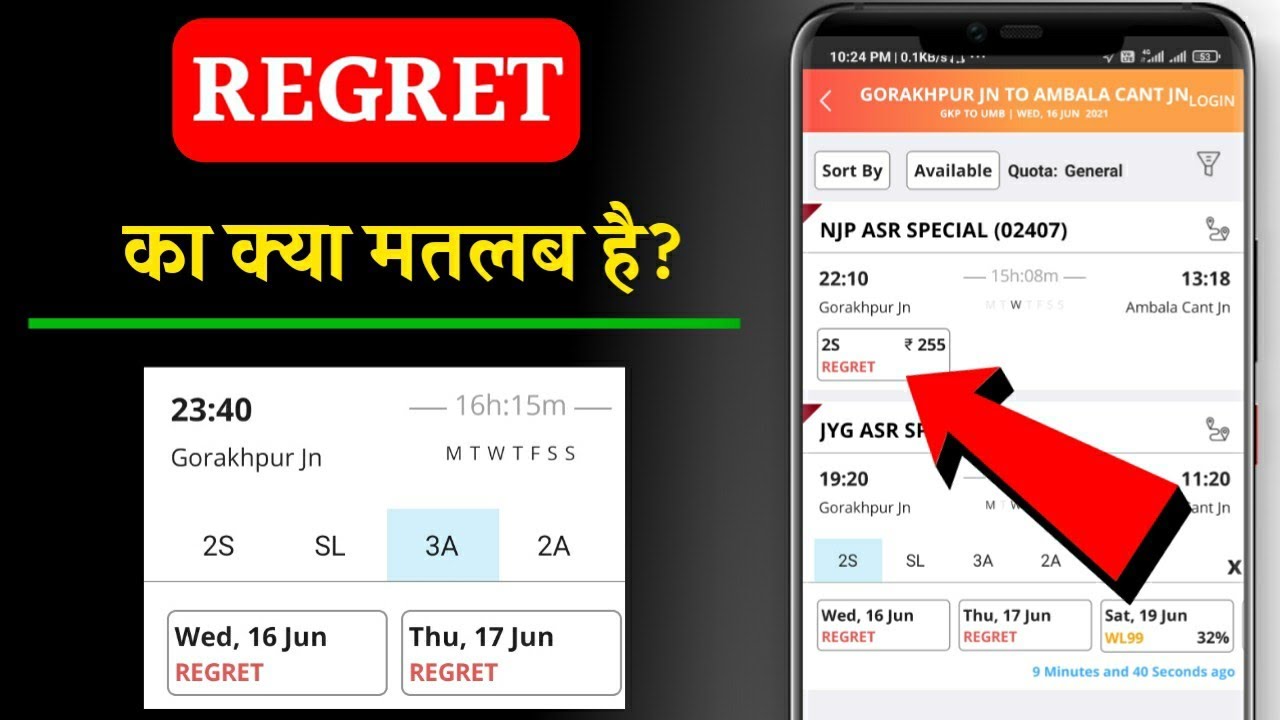 What Does “Regret” Mean in IRCTC? Complete Guide Before You Book a Ticket