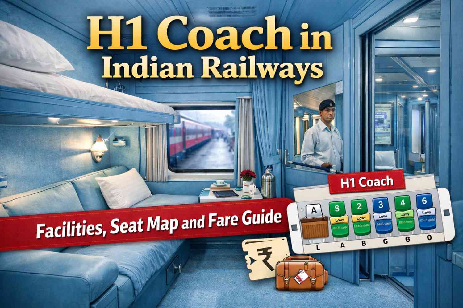 H1 Coach in Indian Railways: Facilities, Seat Map and Fare